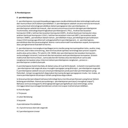 Definisi e pembelajaran | PDF