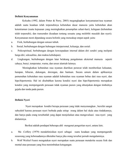KONSEP KEBUTUHAN RASA AMAN DAN NYAMAN (BEBAS NYERI).pptx