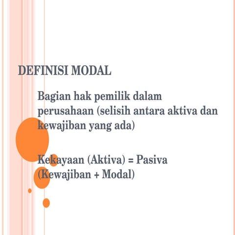 Definisi modal | PPT