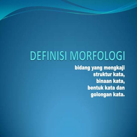 Definisi morfologi | PPT