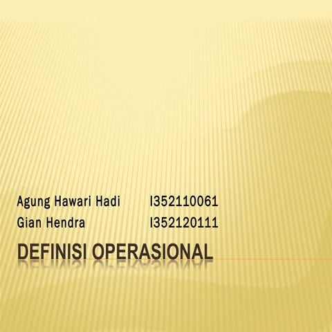 Definisi operasional ppt | PPT