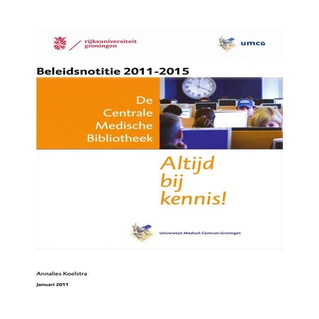 Beleidsnotitie 2011-2015 CMB UMCG | PDF