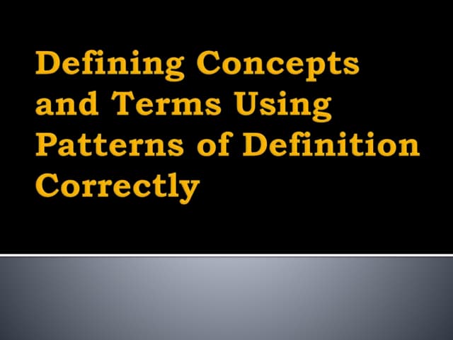 Formal and infomal definitons | PPTX