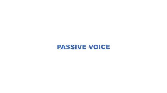 Passive voice tenses (3) | PPT