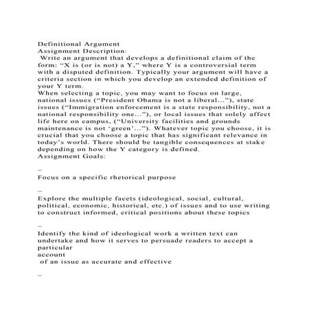 Understanding the Definition Argument-Examples and Sample Thesis Statements | PPTX