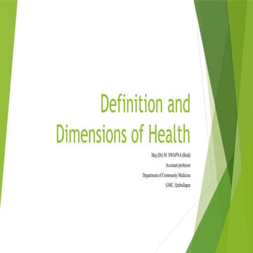 Dimensions of health | PPTX