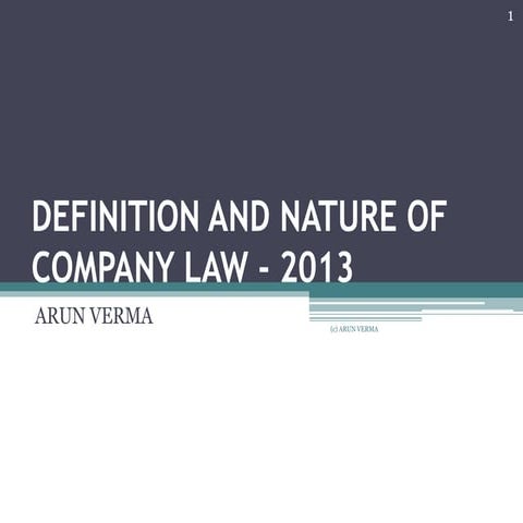 Definition And Nature Of Company Law Pptx