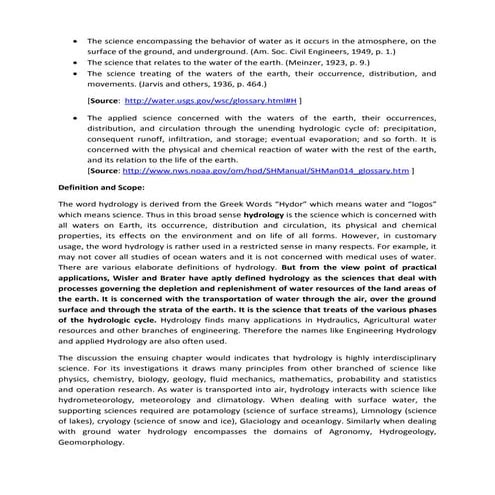 Definition and scope | DOCX | Geography | Science