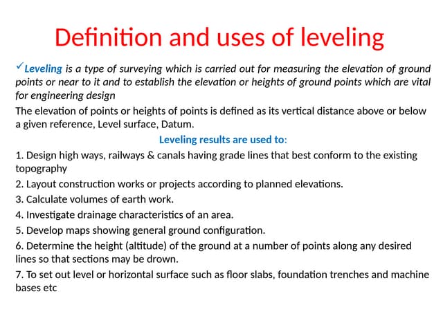 levelling and contouring | PPTX