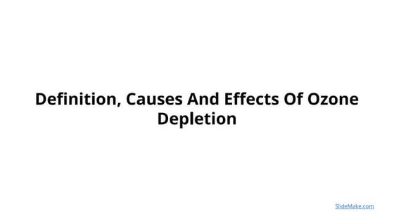 Ozone layer depletion | PPTX