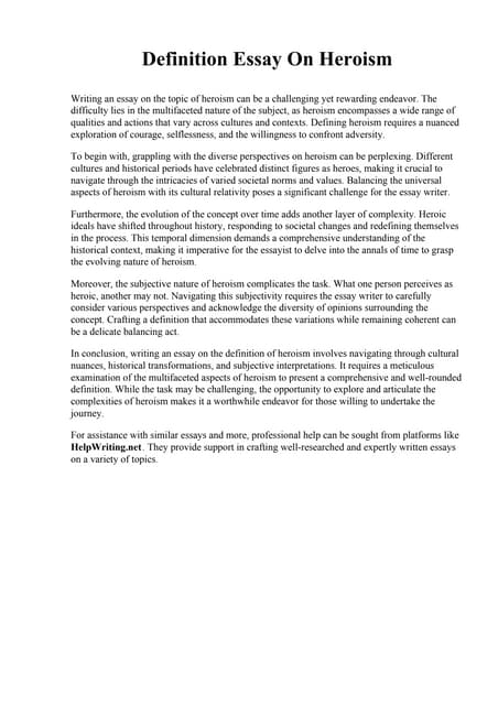 Definition Of Heroism Essay.pdf