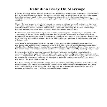 Definition Essay On Marriage.pdf