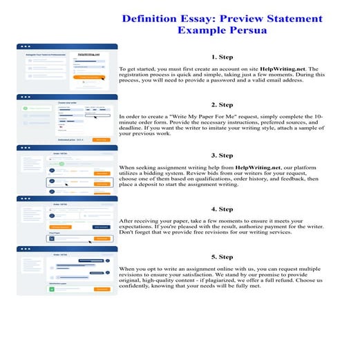 Definition Essay Preview Statement Example Persua | PDF