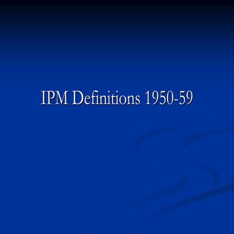 IPM -Definition | PPT