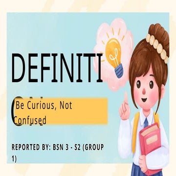 Logic and Critical Thinking: DEFINITIONs | PPTX