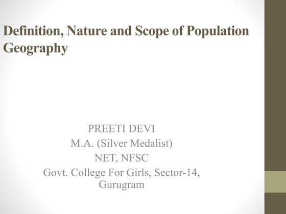 Factors Affecting Population Distribution | PPT