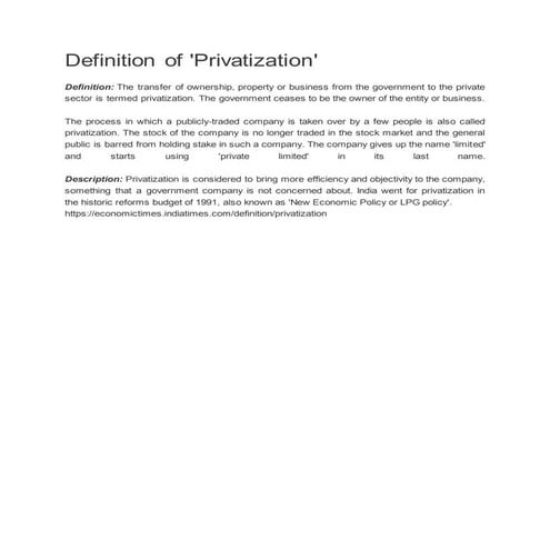 privatization | DOCX