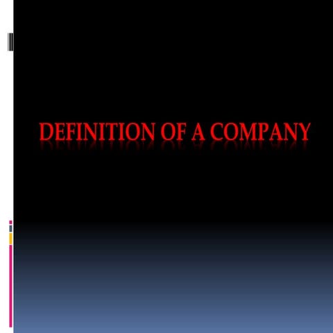 Definition of a company | PPT