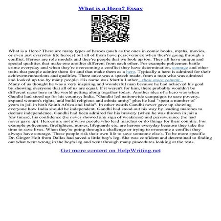 Definition Of A Hero Essay | PDF