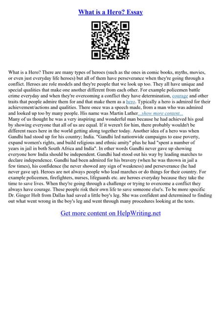 Heroes Essay | PDF