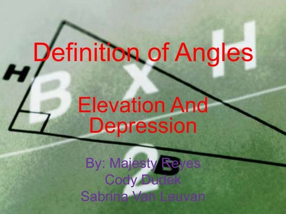 angle of elevation and depression | PPT | Physics | Science