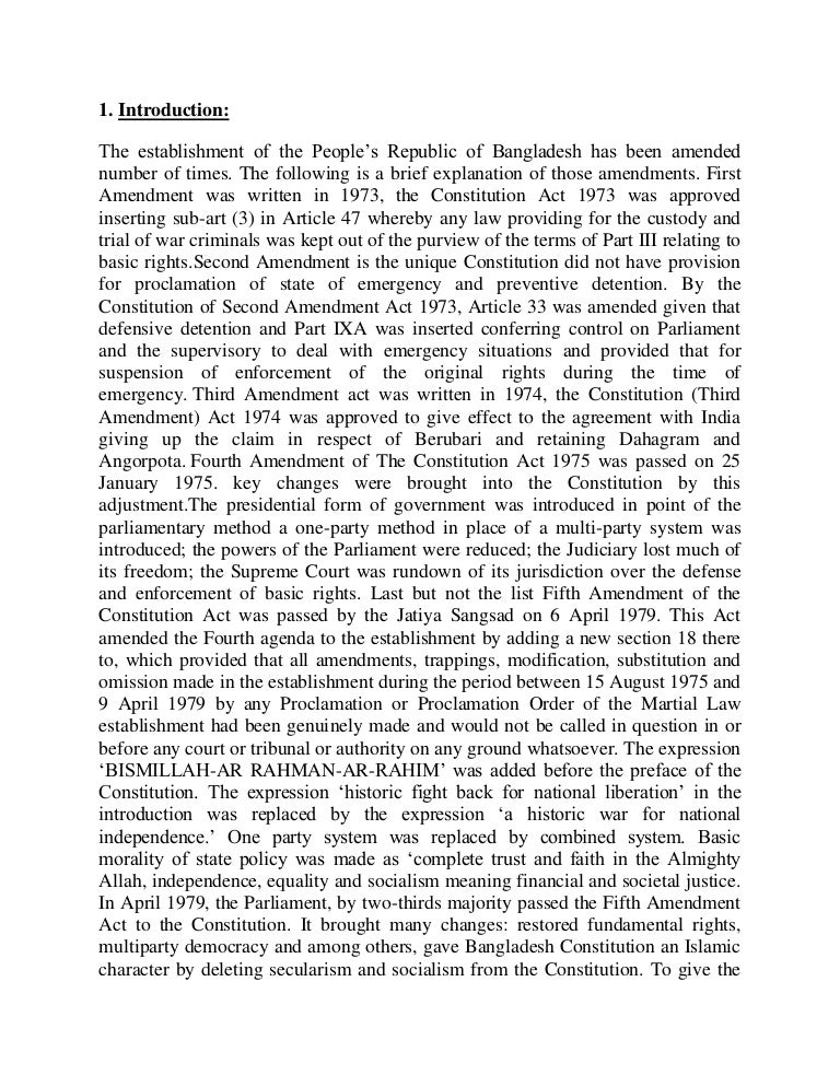 Definition of constitution and fifth amendment