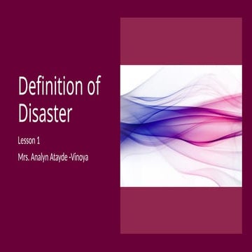 Definition of Disaster Lesson One Day 1.pptx