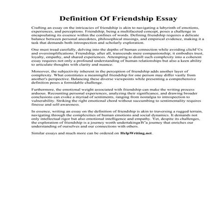 Definition Of Friendship Essay.pdf