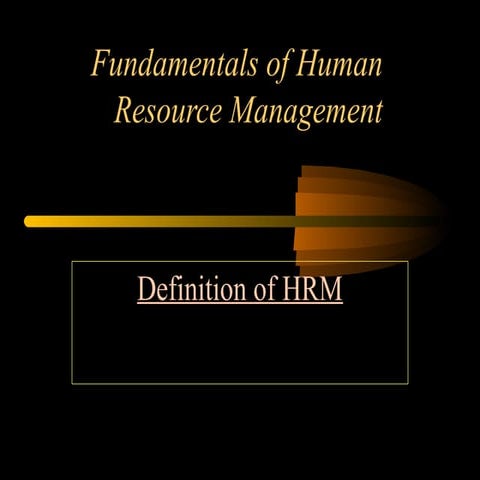 Definition of hrm | PPT