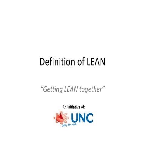 Definition of lean | PPT | Business | Business and Finance