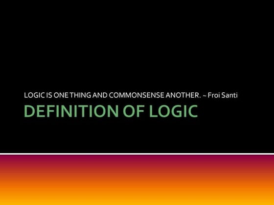 LOGIC AND CRITICAL THINKING | PPT