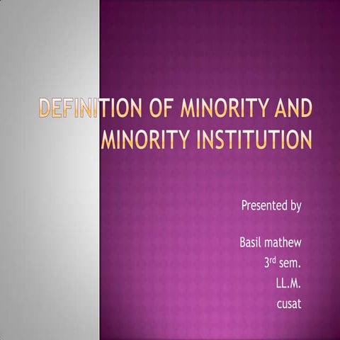 Definition of minority_and_minority_institution | PPTX