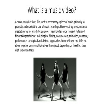 Definition of music video | PPTX