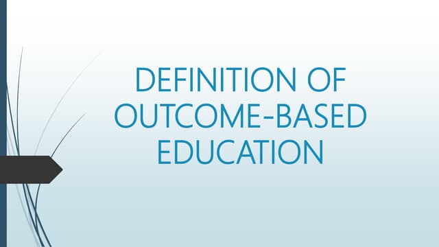 What is Outcome Based Education? | PDF