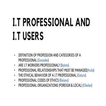 Definition of profession and categories of a professional | PPTX