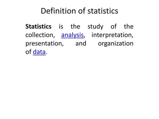 INTRODUCTION TO STATISTICS | PPT