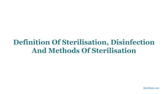 Sterilization methods and principles | PPTX