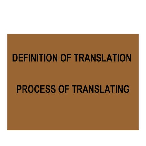 Definition of translation | PPT