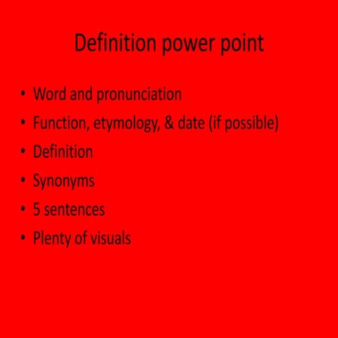 Definition power point | PPT