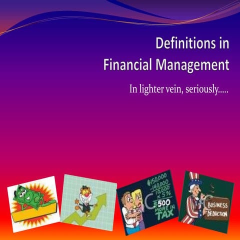 Financial Definitions | PPTX | Personal Finance