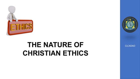 Intro to Christian Ethics | PPT | Christianity | Religion & Spirituality