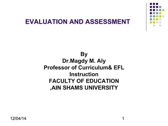 Assessment and Evaluation | PPTX