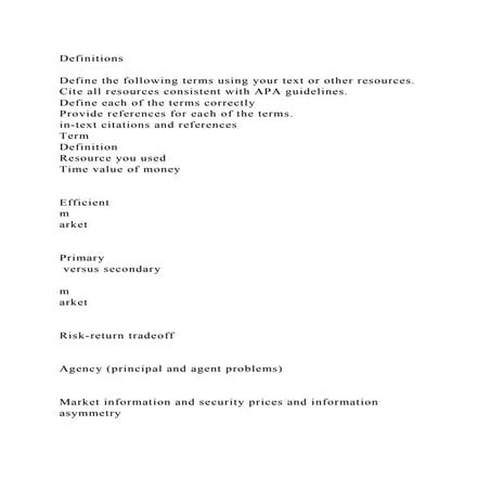 DefinitionsDefine the following terms using your text or other r.docx