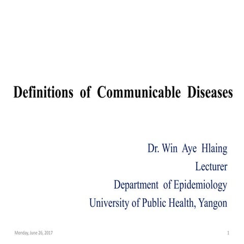 Definitions of communicable diseases dr.wah | Infectious Diseases ...