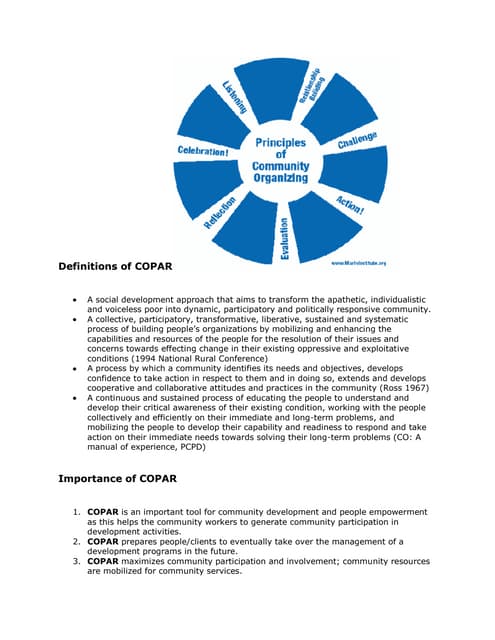 COMMUNITY ORGANIZING-PARTICIPATORY ACTION RESEARCH PROCESS | PPTX