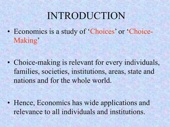 Definitions of Economics | PPT | Government Support and Welfare ...