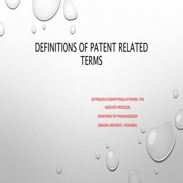 Definitions of patent related terms | PPTX