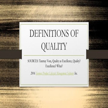 Definitions of quality | PPTX