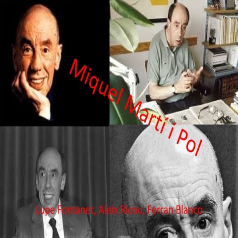 Antologia Poètica; Miquel Martí i Pol | PPT