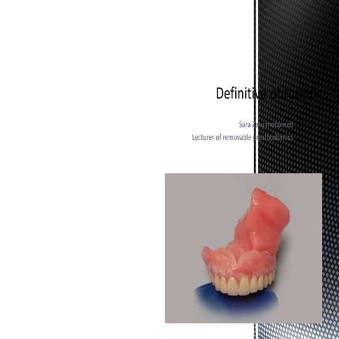 Definitive obturator | PPTX